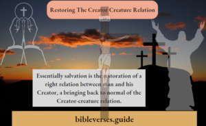 Restoring The Creator Creature Relation - Bible Verses