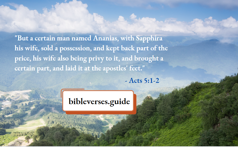 Acts Of The Apostles - Acts Chapter 5 - Bible Verses