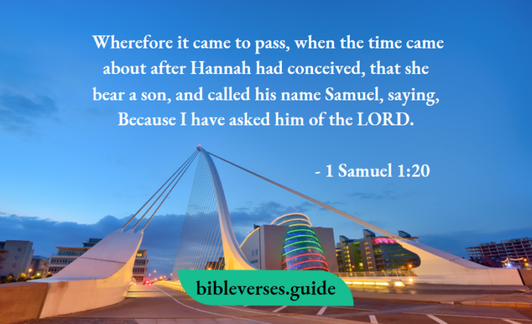 1 Samuel 1 Faith, Leadership, And God's Providence - Bible Verses