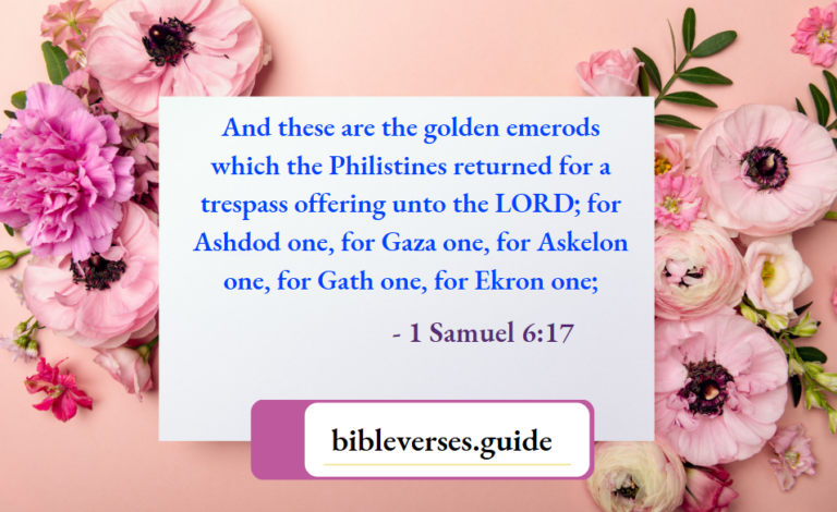 1 Samuel 6: When God Teaches The Philistines And Israel - Bible Verses