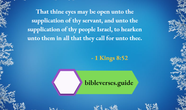1 Kings 8: Seeking God’s Favor And Forgiveness - Bible Verses