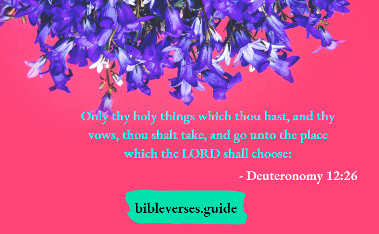 Deuteronomy 12: Worship God's Way And The Call To Holiness - Bible Verses