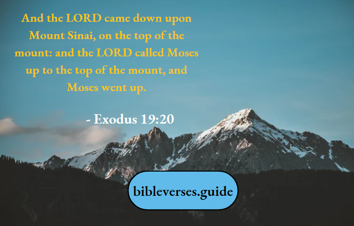Exodus 19 Mount Sinai: A Covenant Of Holiness - Bible Verses