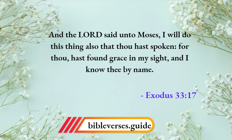 Exodus 33 The Presence Of God: Moses’ Bold Intercession - Bible Verses