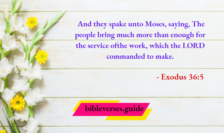 Exodus 36 The Tabernacle Built: God’s Vision Takes Shape - Bible Verses