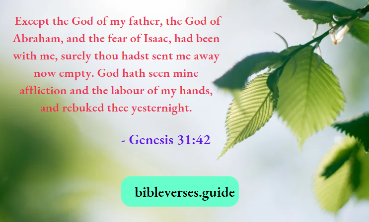 Genesis 31 Trusting God In The Face Of Opposition - Bible Verses