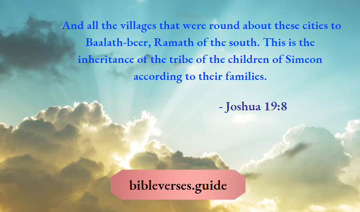 Joshua 19: The Allotment Of Land To Israel’s Tribes And God’s Faithful ...