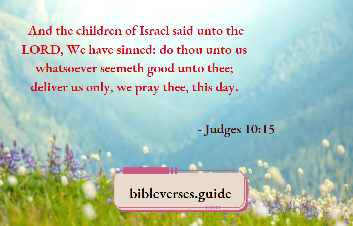 Judges 10 The Cycle Of Repentance And God’s Mercy - Bible Verses
