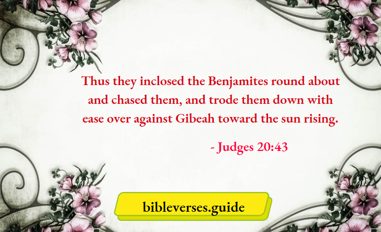 Judges 20 The Fight For Justice Amidst National Brokenness - Bible Verses
