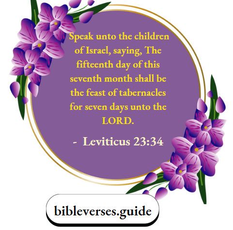 Leviticus 23: God's Appointed Feasts And Sacred Times - Bible Verses