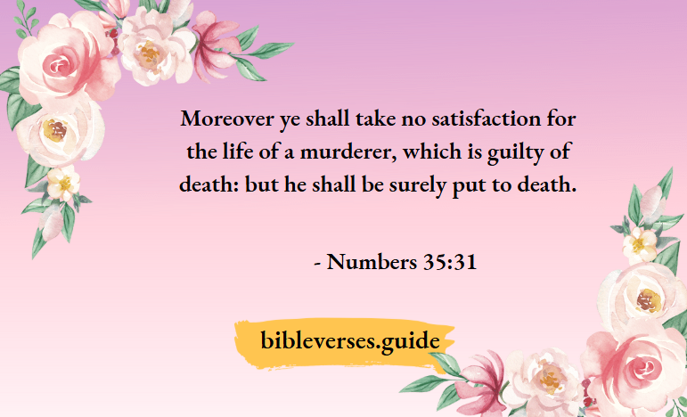 Cities Of Refuge: Justice And Mercy In Numbers 35 - Bible Verses