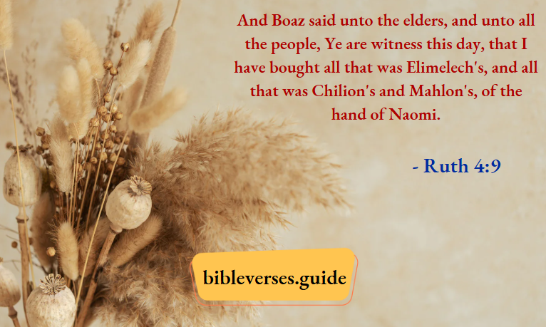 Ruth 4: Redemption Fulfilled And A Legacy Of Fait - Bible Verses
