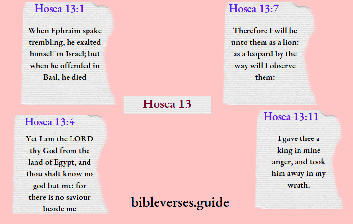 Hosea 13: God’s Power Over Life, Death, And Judgment - Bible Verses