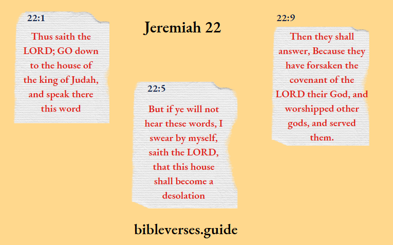 Jeremiah 22: God’s Judgment On Unfaithful Leaders - Bible Verses