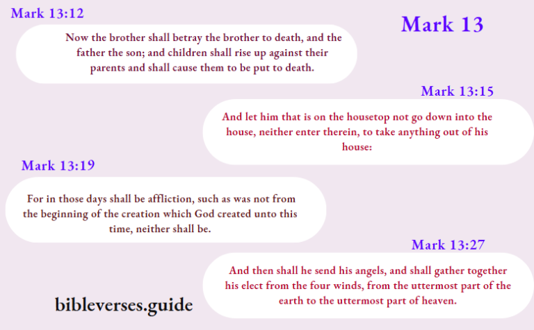 Mark 13: A Call To Faith, Vigilance, And Endurance - Bible Verses