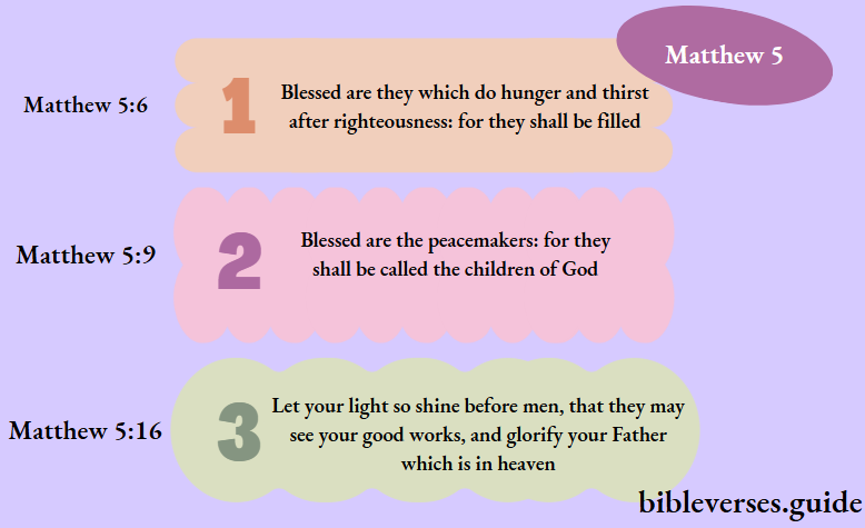 Matthew 5: A New Vision For Life And Faith - Bible Verses