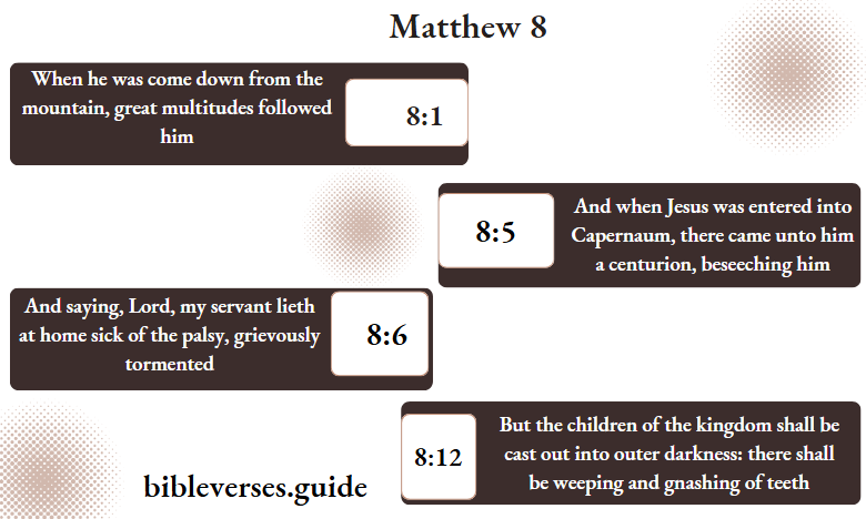 Matthew 8: A Glimpse Of Jesus’ Power And Compassion - Bible Verses