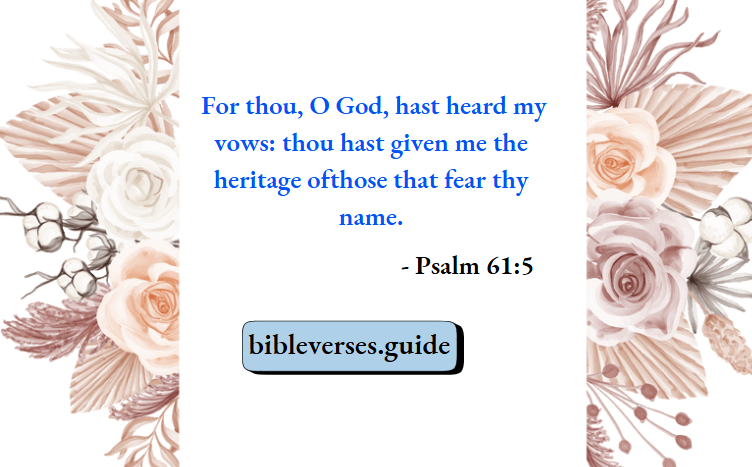 Psalm 61: Praising The God Who Hears And Protects - Bible Verses