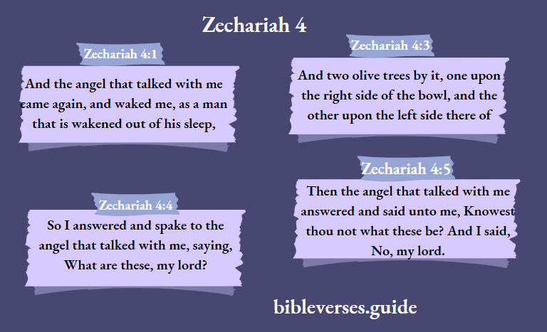 Zechariah 4: A Vision Of Hope And Restoration - Bible Verses